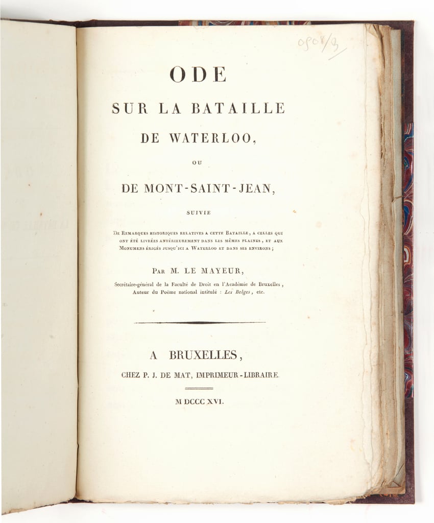 Ode on the Battle of Waterloo', by Adrien-Jacques-Joseph Le Mayeur