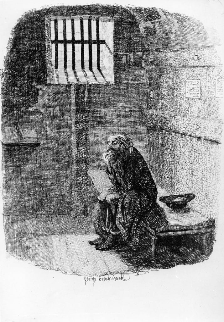 Fagin in the Condemned Cell, illustration from Oliver Twist by Charles ...