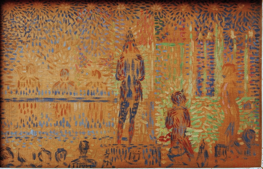 Parade de cirque - The circus parade by Georges Seurat