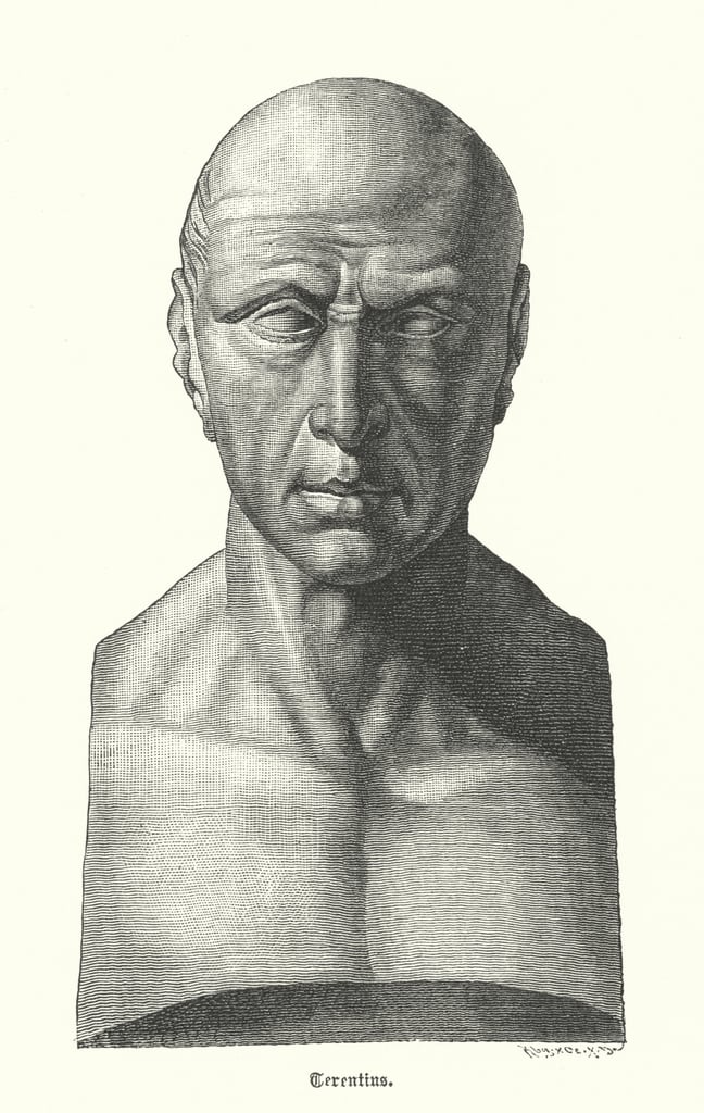 Terence, Roman playwright (engraving) by German School