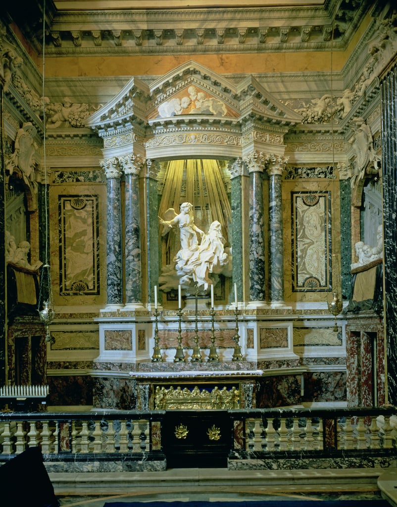 The Cornaro Chapel,detail of the altar with The Ecstasy of St. Teresa photo