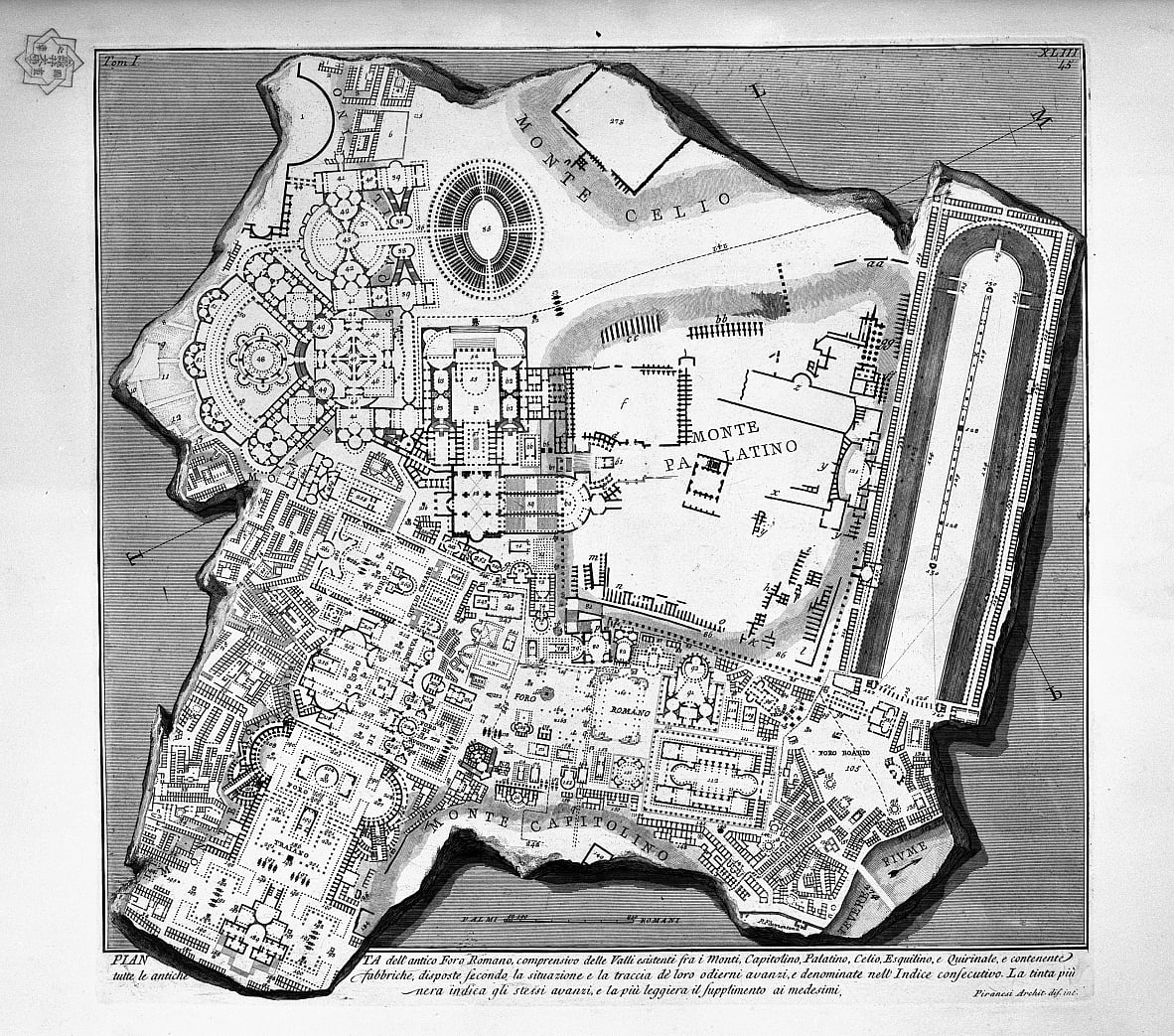 Map of the Forum Romanum by Giovanni Battista Piranesi