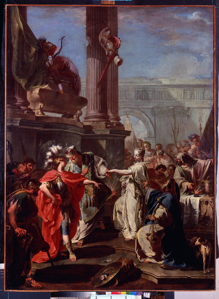 The Sacrifice of Polyxene. Immolation of Polyxena by Neoptoleme, Greek ...