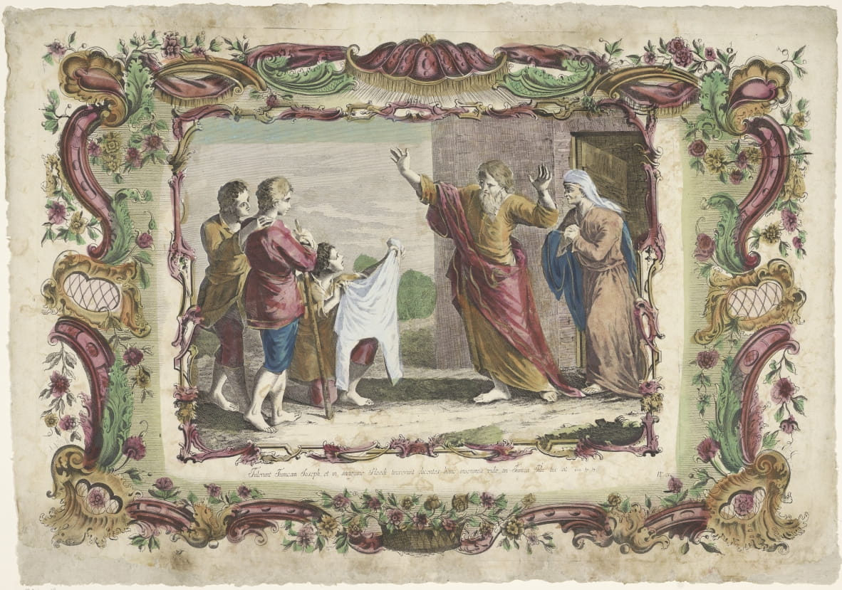 The blood-stained coat of Joseph shown to Jacob The li... (#1363741)
