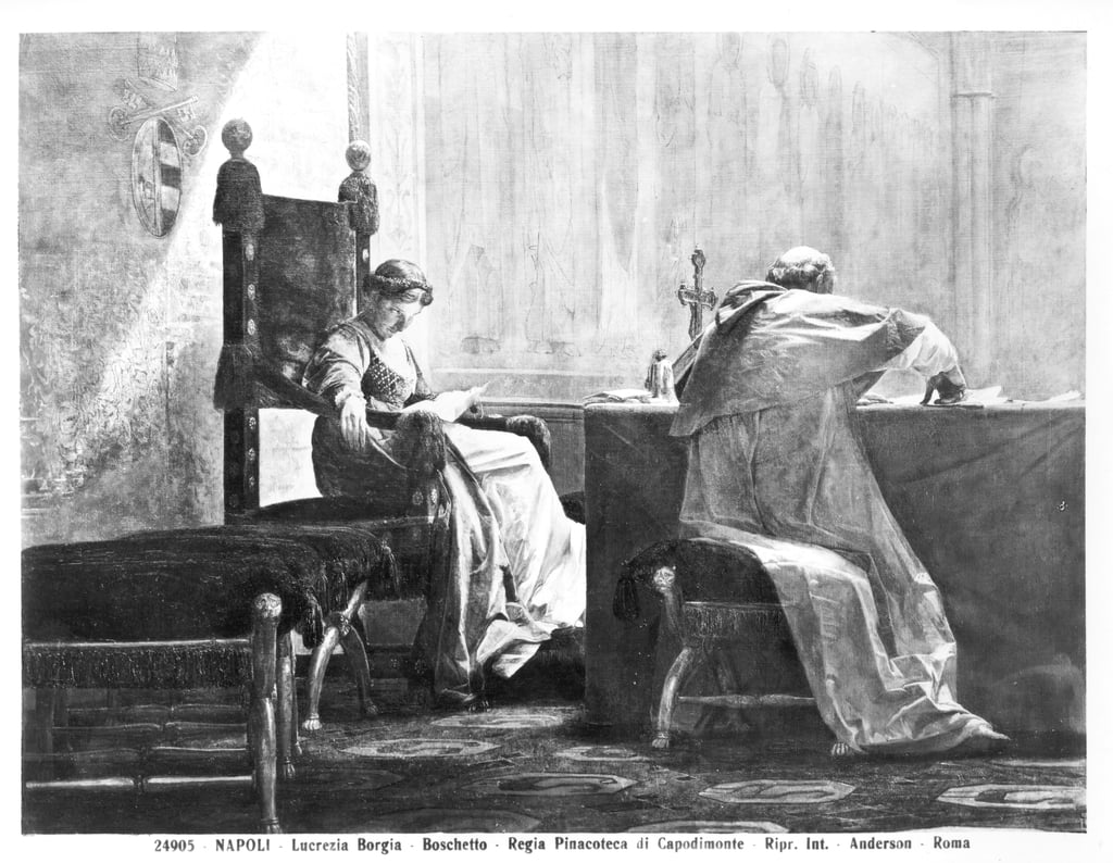 Lucrezia Borgia (1480-1519) and her father Pope Alexander VI (1431-1503)