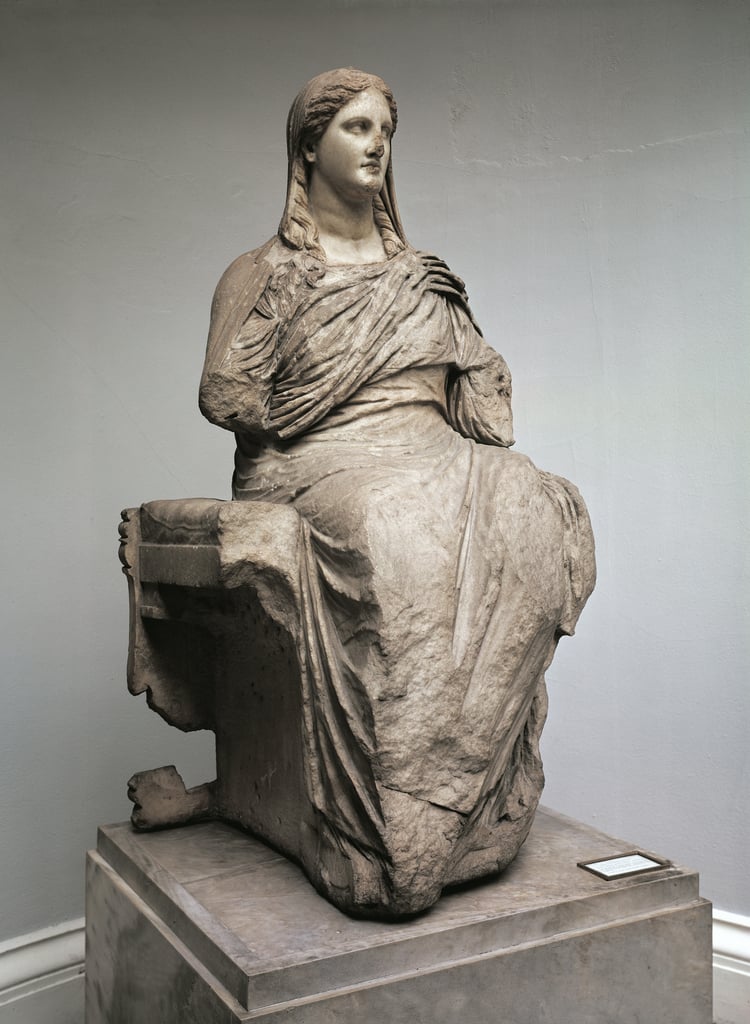 Demeter, statue from Knidos, Asia Minor, c.350BC (marble)