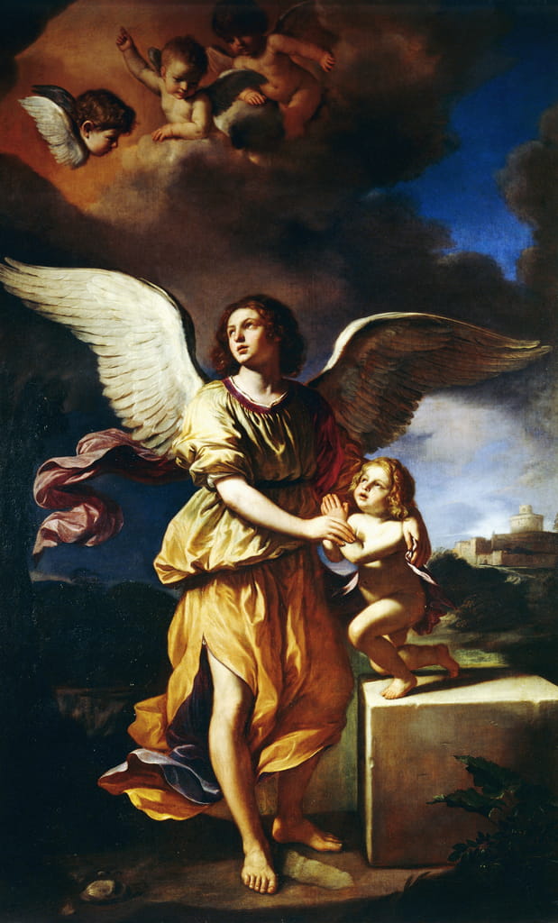 Guardian angel by Guercino as fine art print (#1109648)