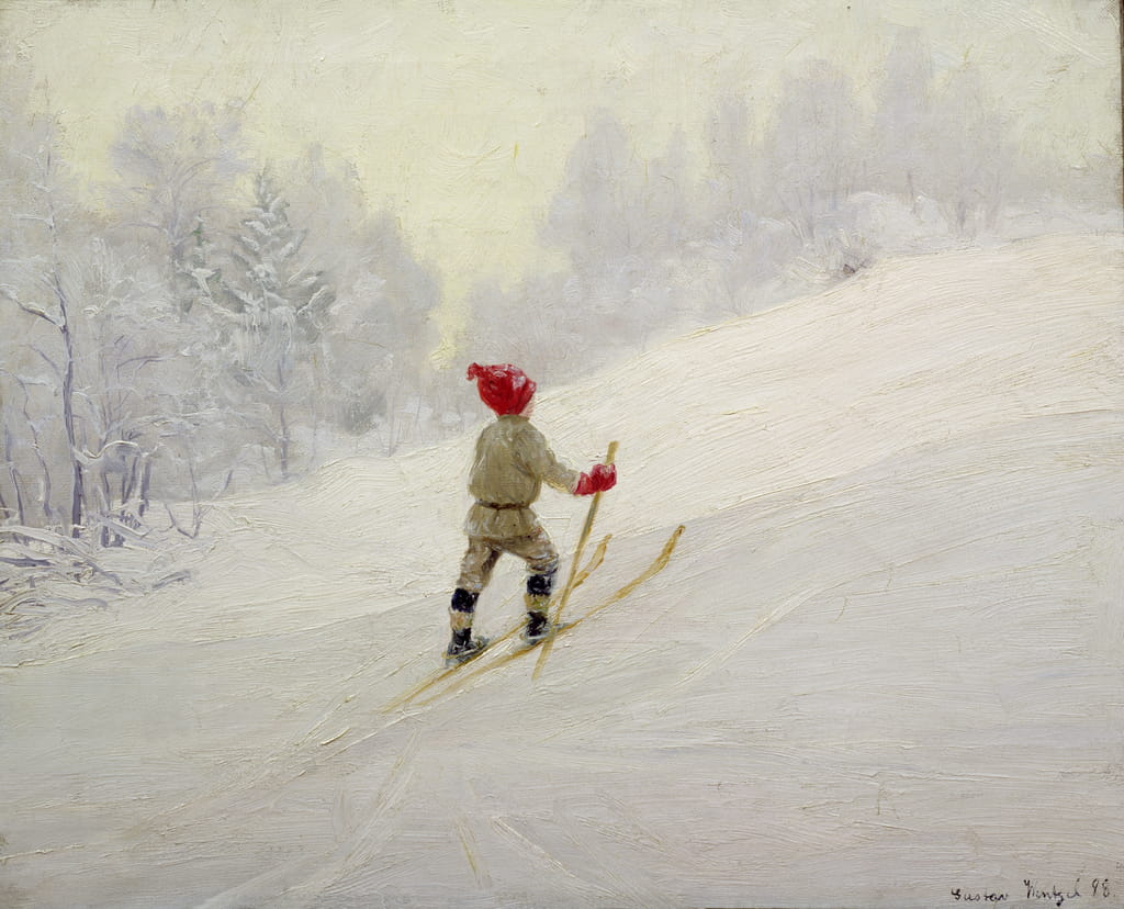 Ski training by Gustav Wentzel: Buy fine art print