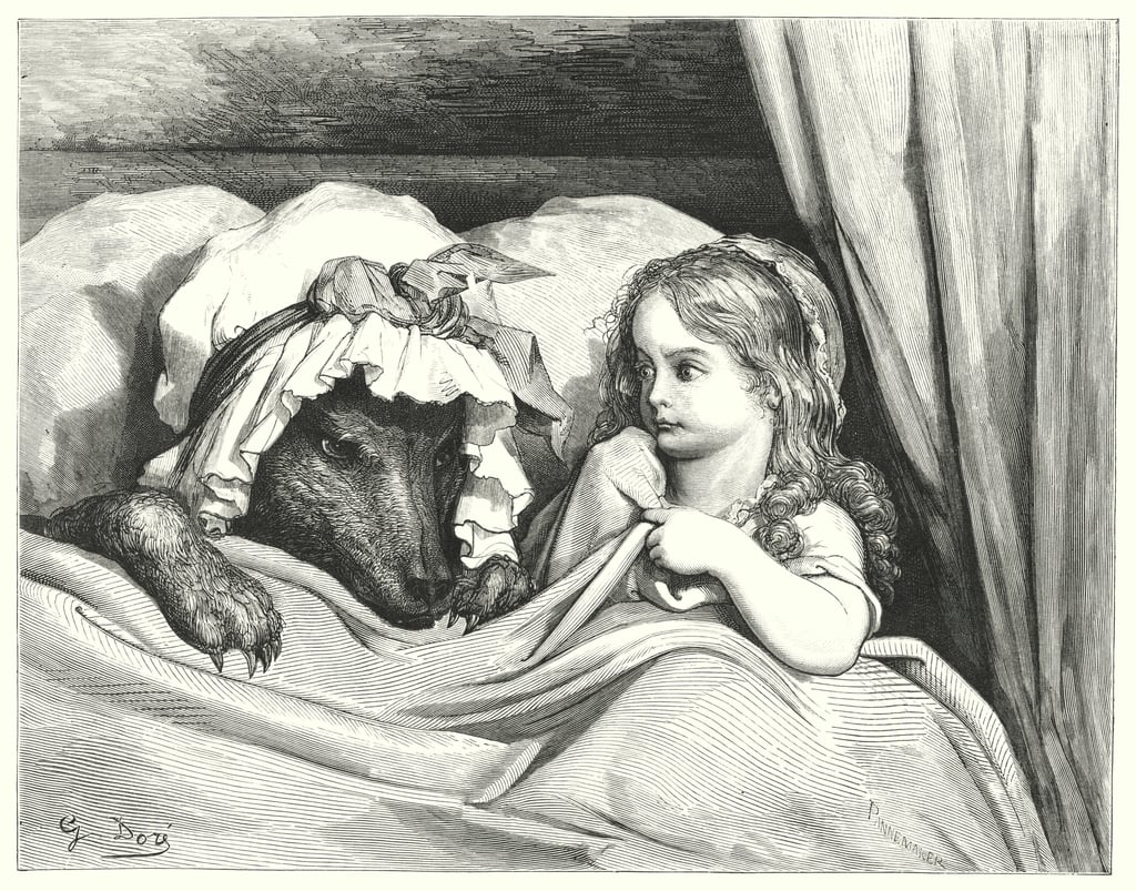 Le Petit Chaperon Rouge; Little Red Riding Hood (engraving)