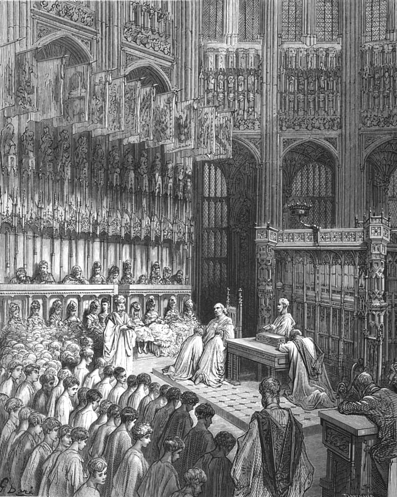'Westminster Abbey - Confirmation of Westminster Boys', 1872.
