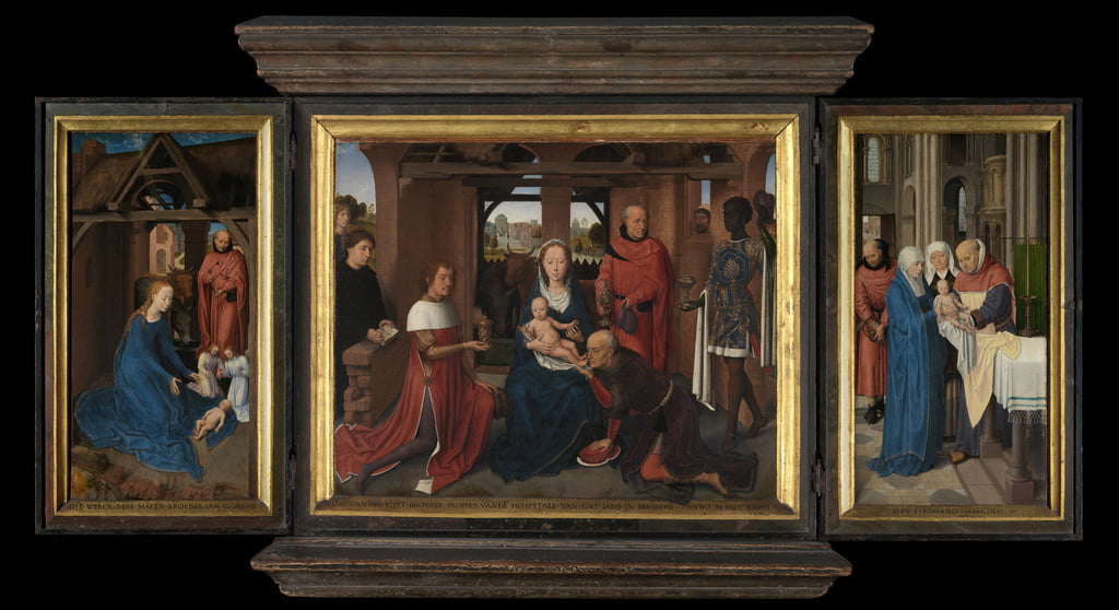 Triptych of Jan Floreins by Hans Memling: Fine art print