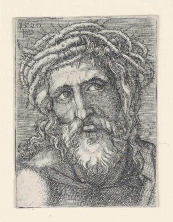 The Head of Christ by Hans Sebald Beham: Fine art print