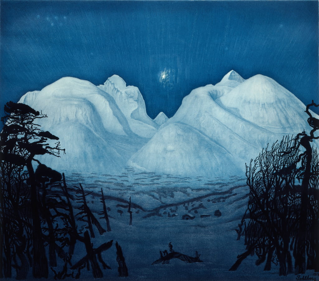 Winter night in Rondane by Harald Oscar Sohlberg