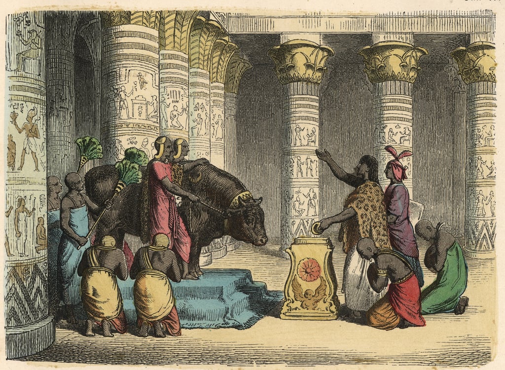 Ancient Egypt : Worship of Apis Bull by Heinrich Leutemann