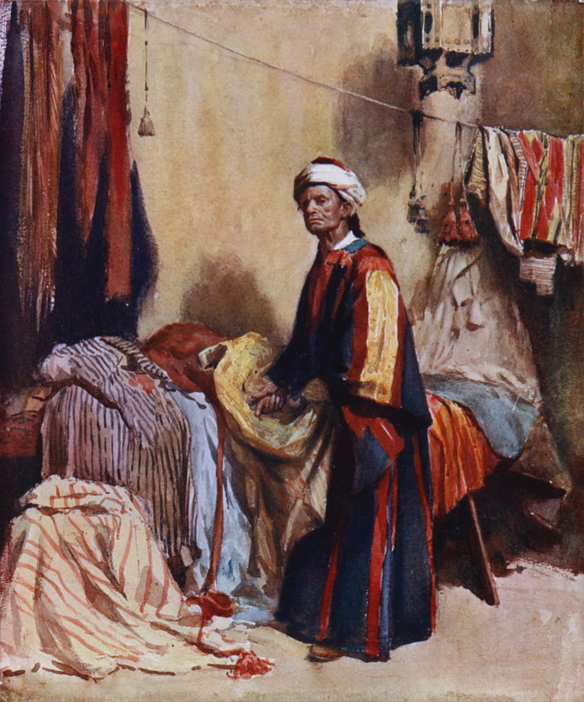 The Merchant (color litho) by Hely Augustus Morton Smith