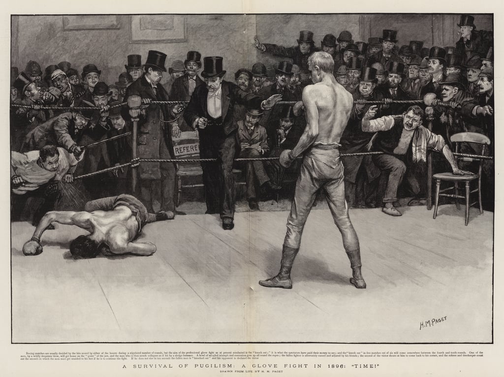A Survival of Pugilism, a Glove Fight in 1896, Time!