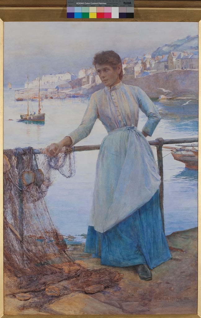 Girl in Blue by Henry Meynell Rheam: Buy fine art print