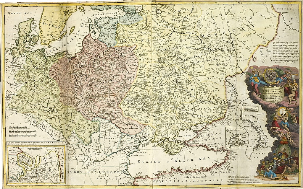 Map of Muscovy by Herman Moll: Buy fine art print