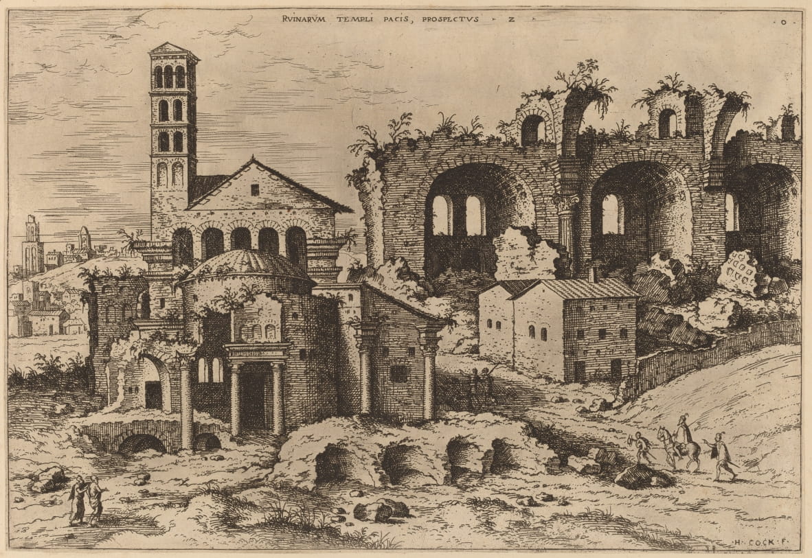 The Temple of Augustus and Faustina, the Temple of Divus Romulus, and ...