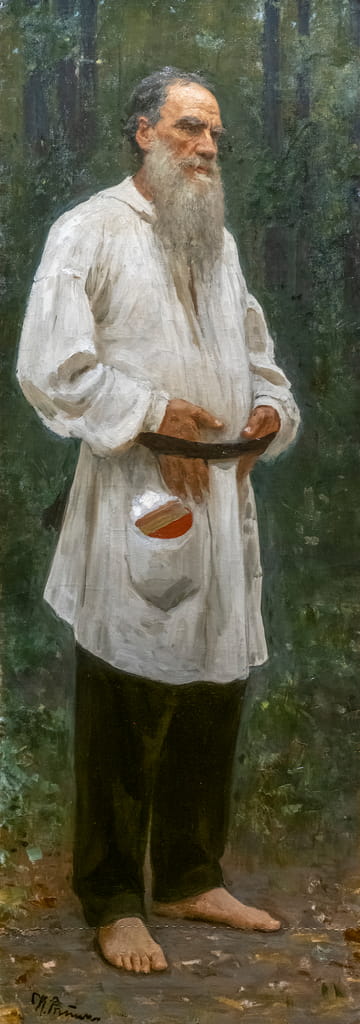 LEON TOLSTOI BAREFOOT by Ilya Efimovich Repin