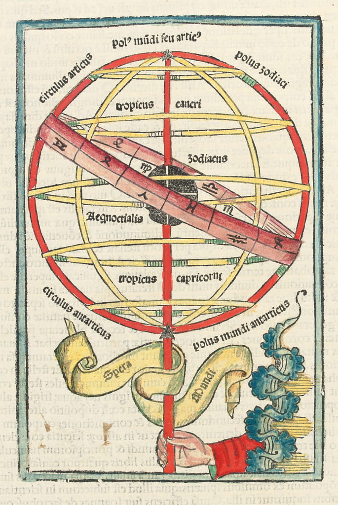 Illustration from 'Sphaera Mundi' by Johannes de Sacro Bosco and ...