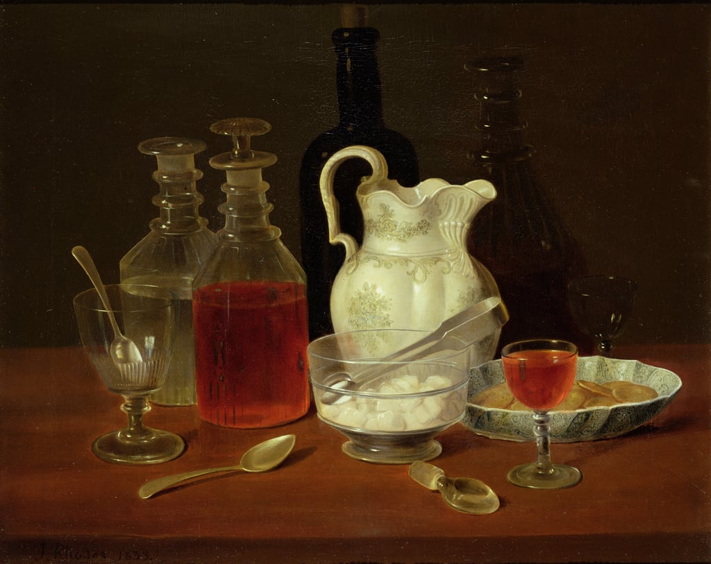 Still Life with Decanters by J. Rhodes: Buy fine art print