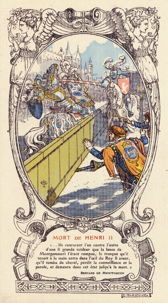 Death of King Henry II of France in a jousting accident, Paris