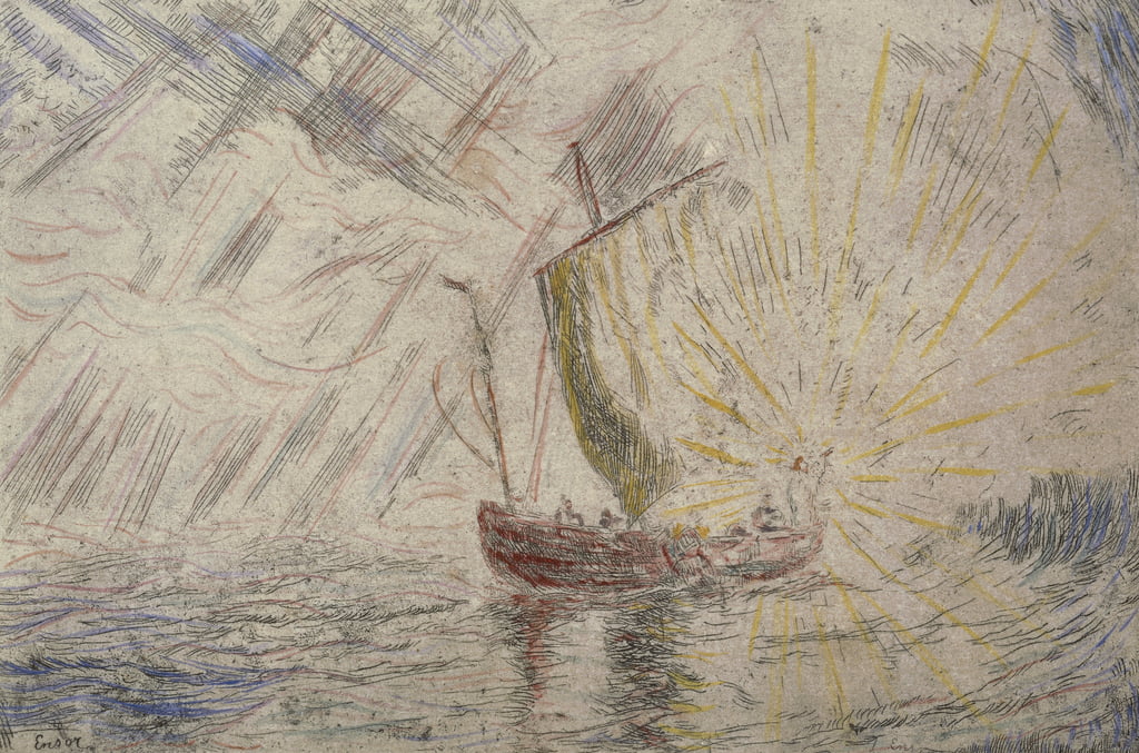 The Christ calming the tempest by James Ensor