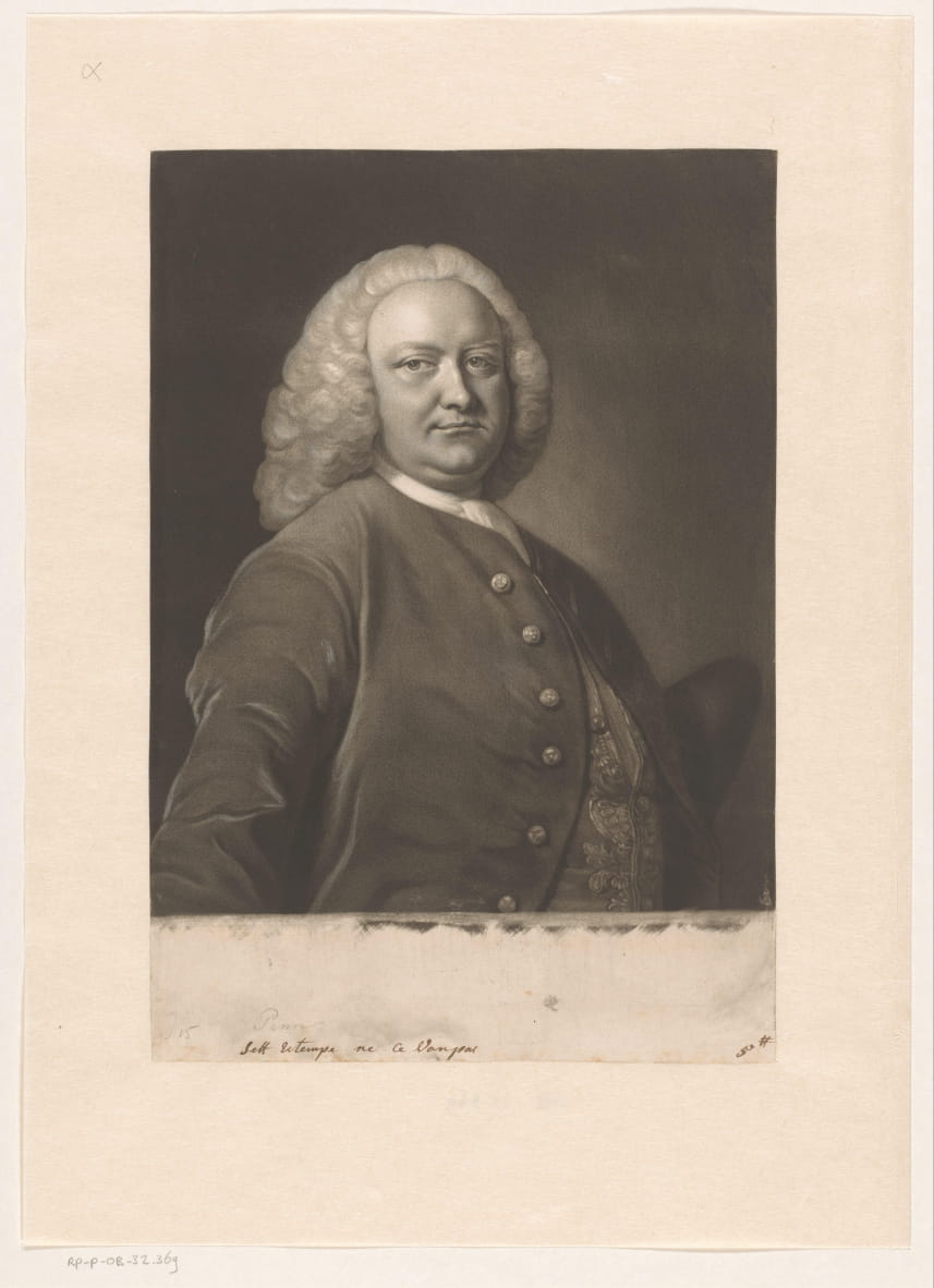 Portrait of William Benn by James McArdell: Fine art print