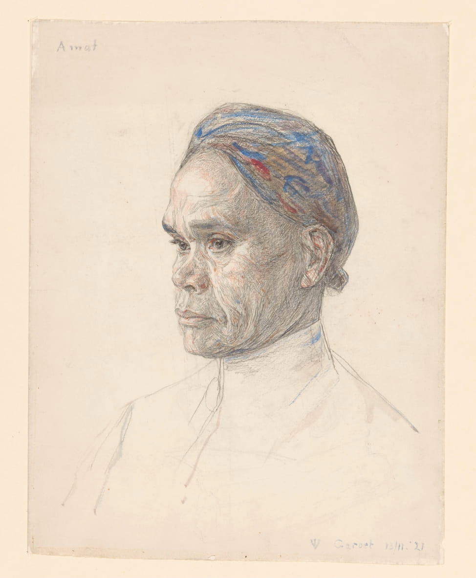 Portrait of a Javanese: Amat by Jan Veth: Fine art print