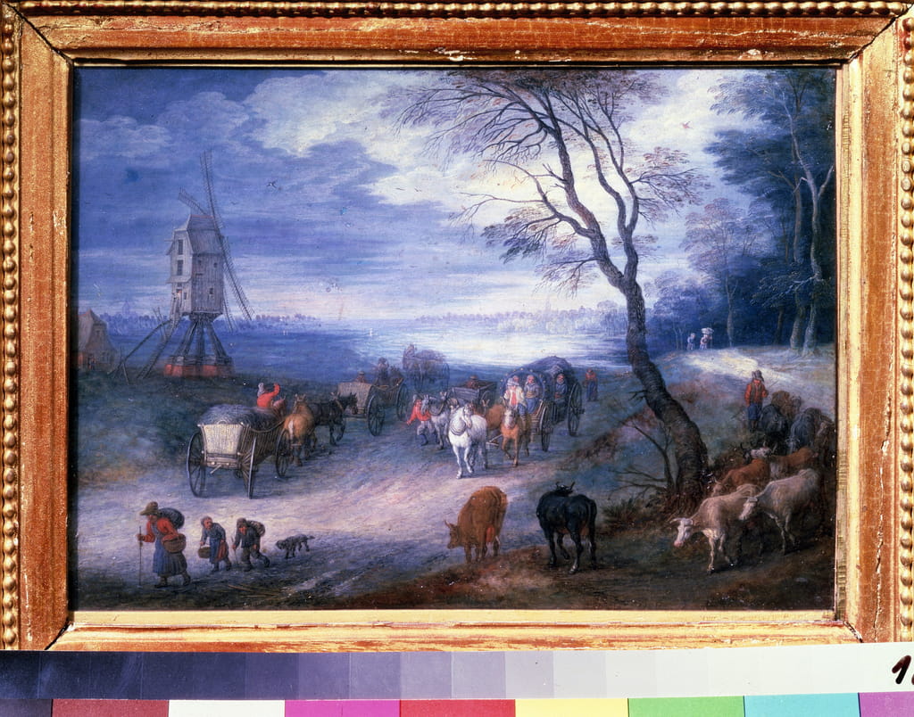 "Landscape with a windmill" Painting by Jan Brueghel I (John Breughel ...