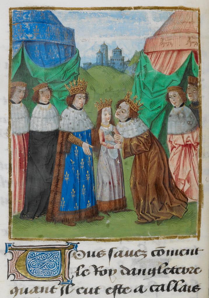 King Richard II of England receiving his bride, Isabella, from her ...