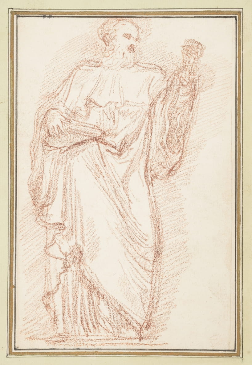 Standing male figure with book by Jean Robert Ango