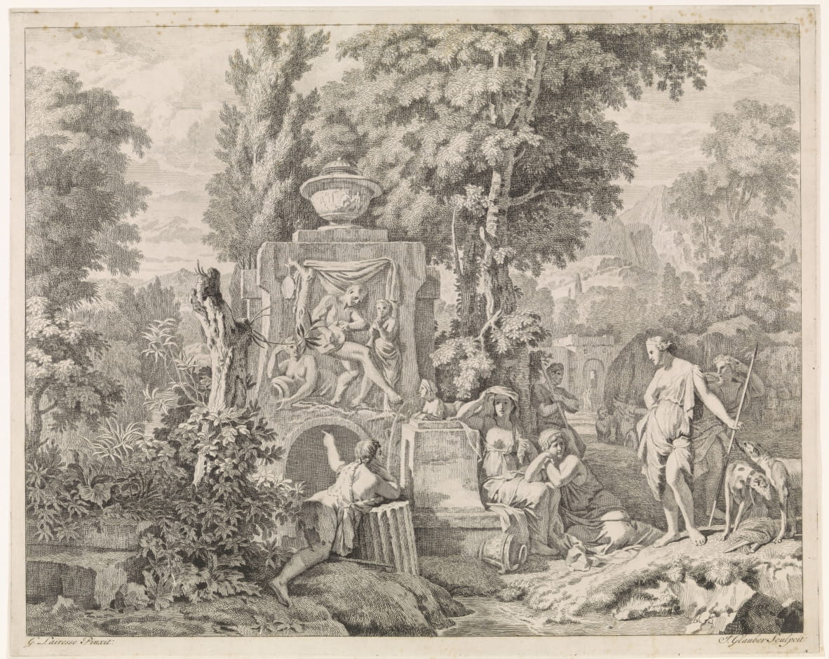 Landscape with a Fountain and Diana and Her Nymphs Bib... (#1359576)