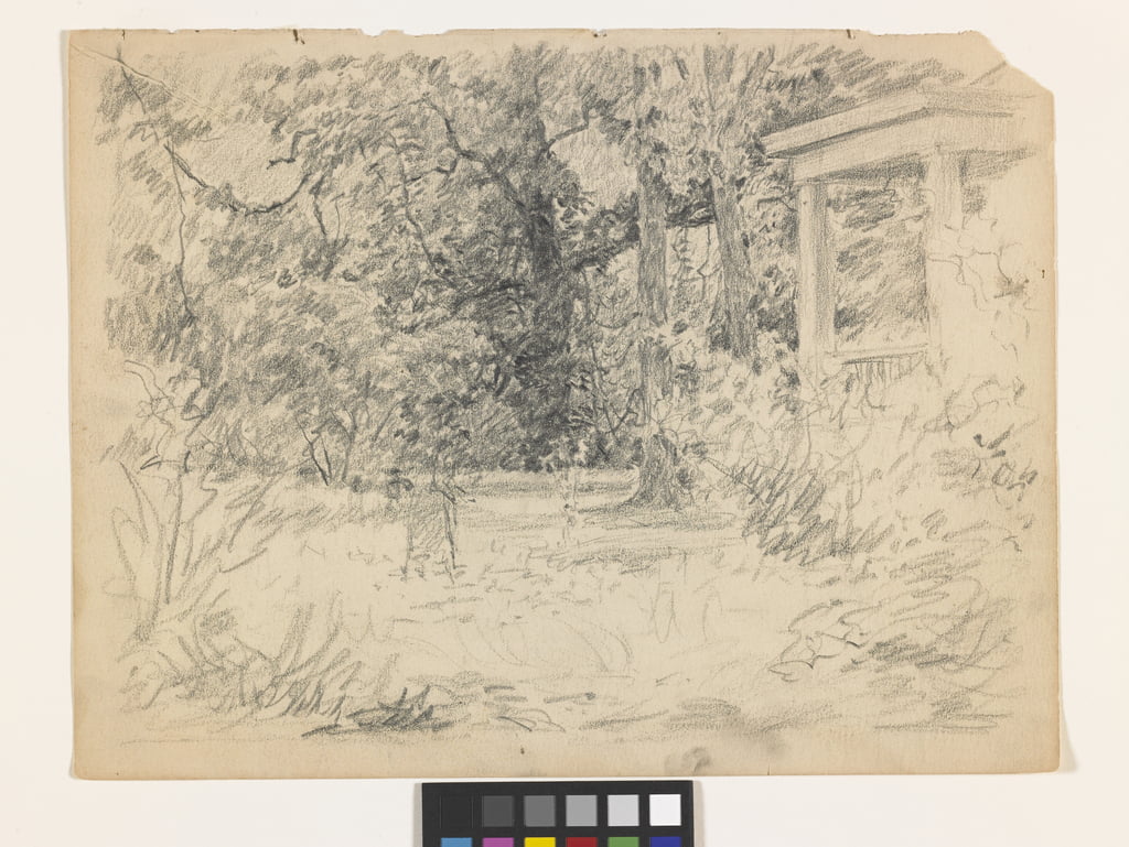 Study For Winifred At The Hermitage (pencil on off-white paper)