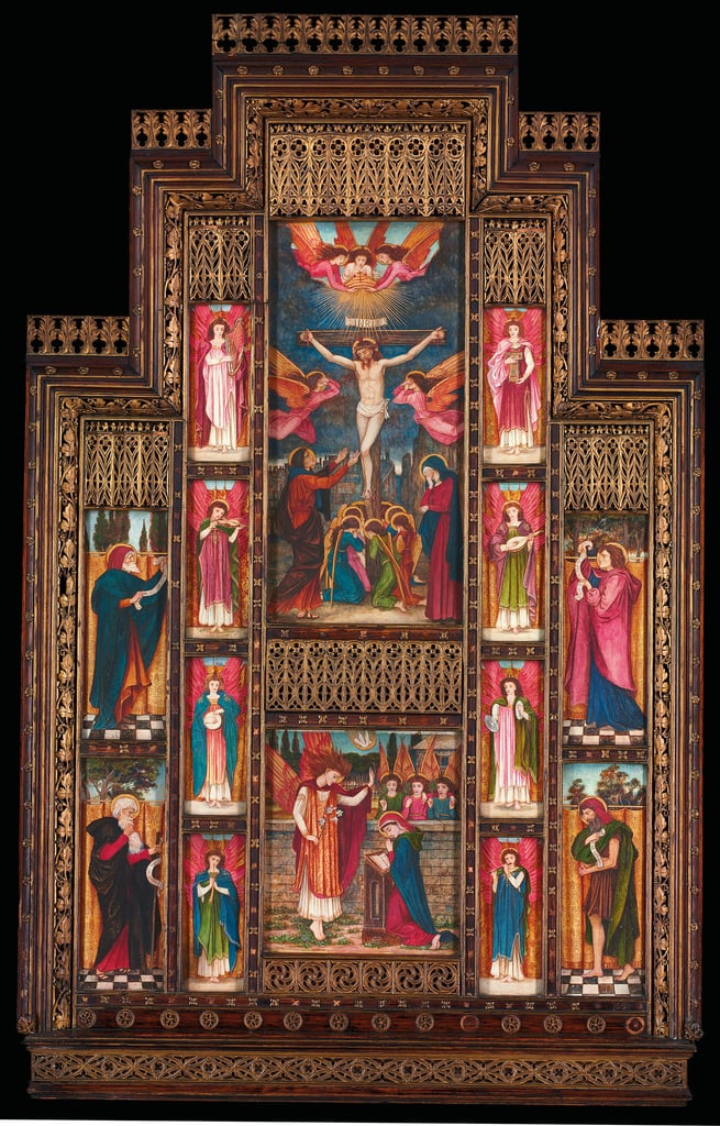 Design for reredos at Holy Trinity Church, Florence, in Gothic revival ...