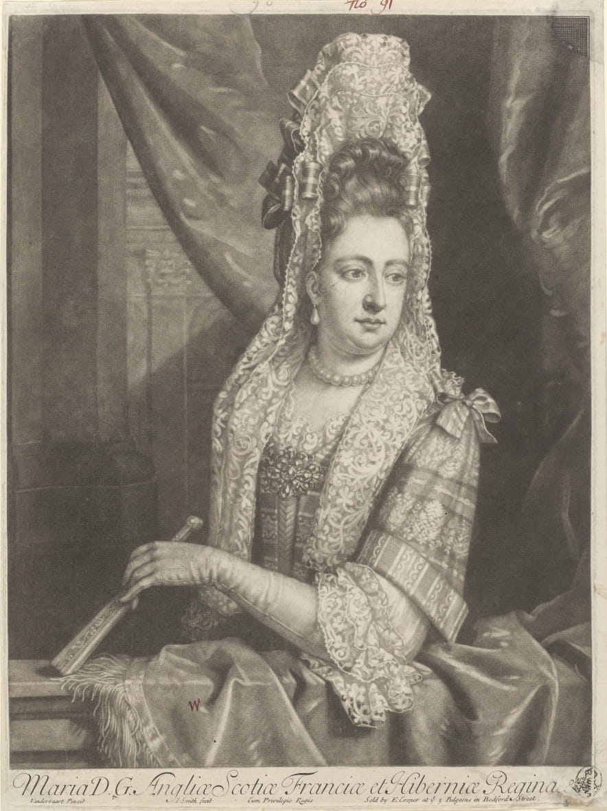 Portrait of Mary II Stuart by John Smith: Fine art print