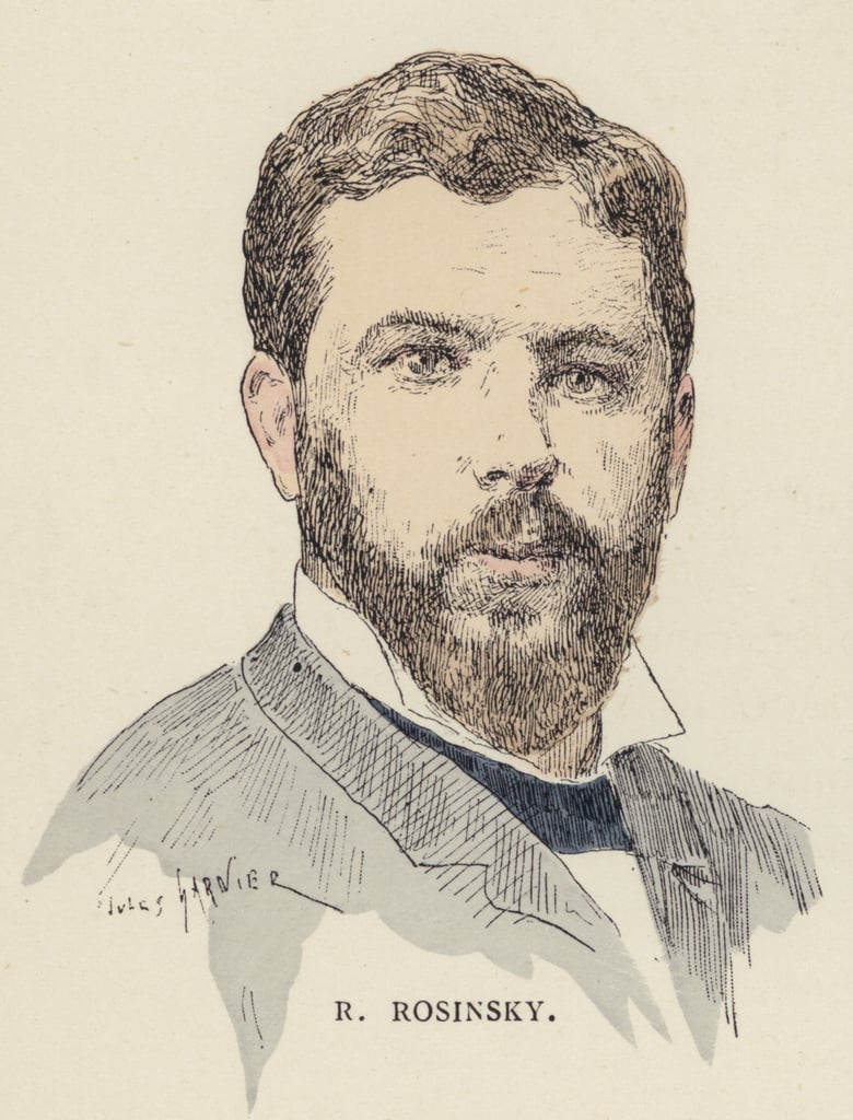 R Rosinsky (colour litho) by Jules Arsene (after) Garnier