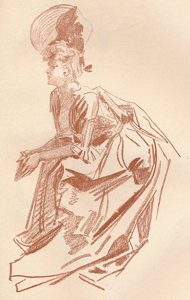 Drawing in Sanguine, c1900 1903-1904 by Jules Cheret