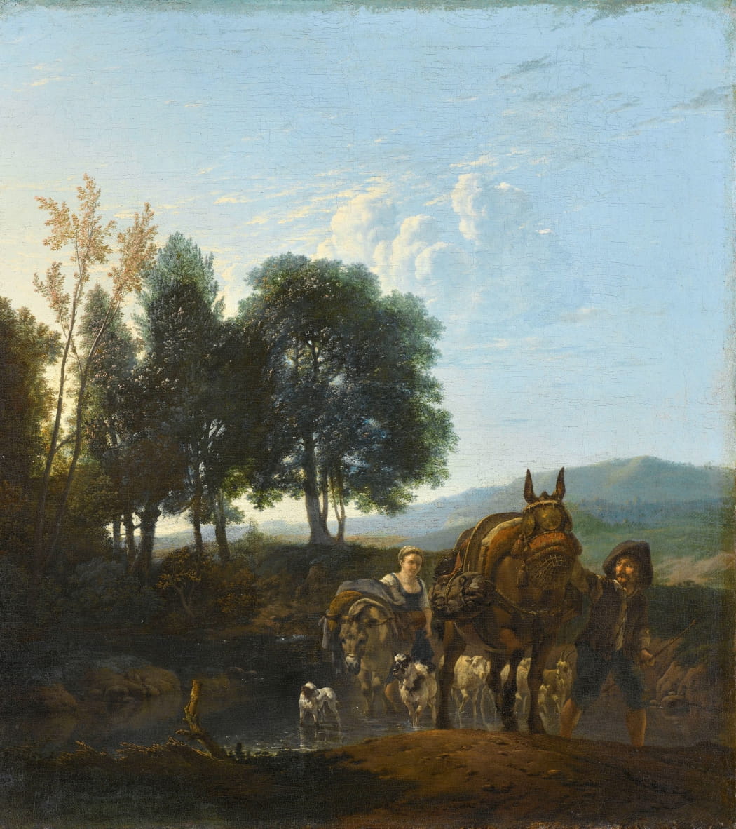 Landscape with Mule Driver by Karel Du Jardin