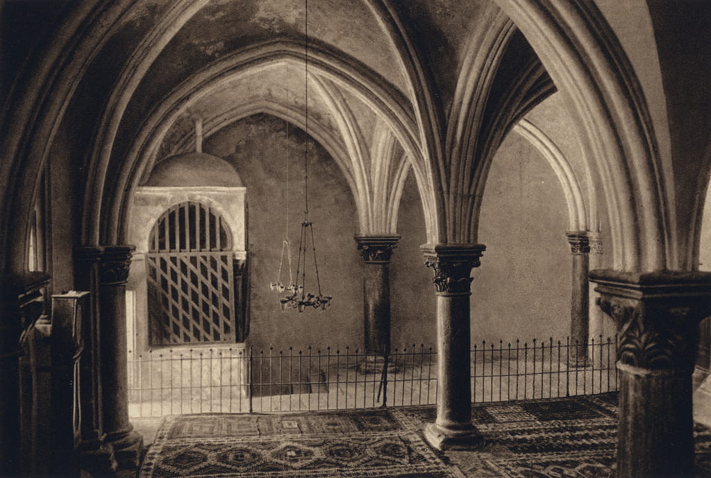 Jerusalem, Chamber of the Last Supper (b/w photo) (#1405358)