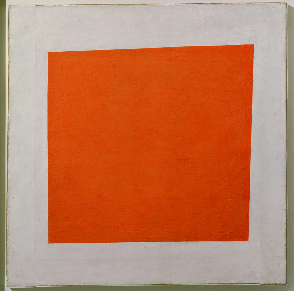 Red Square. Painting Realism Of A Peasant In Two Dimensions