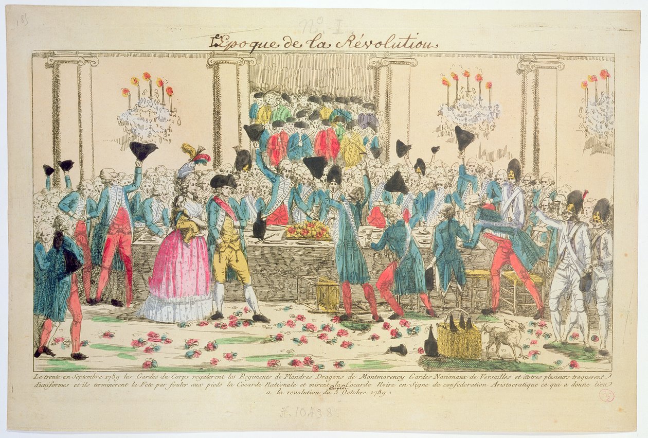 Banquet Given on 1 October 1789 at the Versailles Opera House by the ...