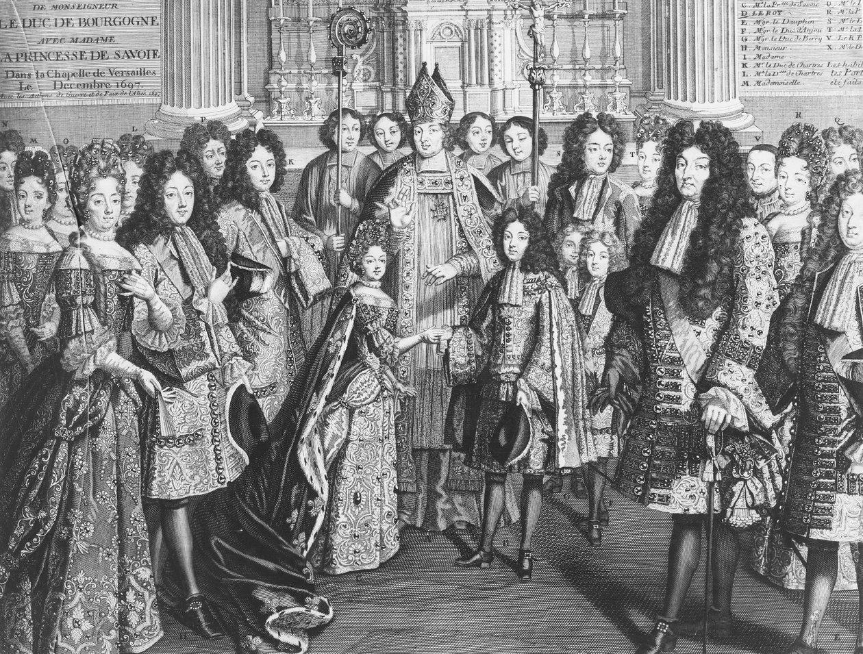 Marriage of Louis de France with Marie Adelaide de Savoie in the Royal ...