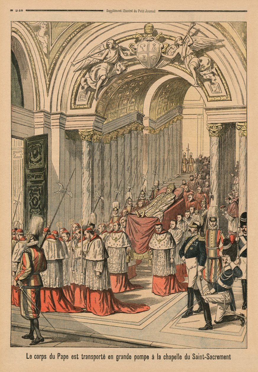 The Body of Pope Leo XIII is Carried with Great Pomp to the Chapel of ...