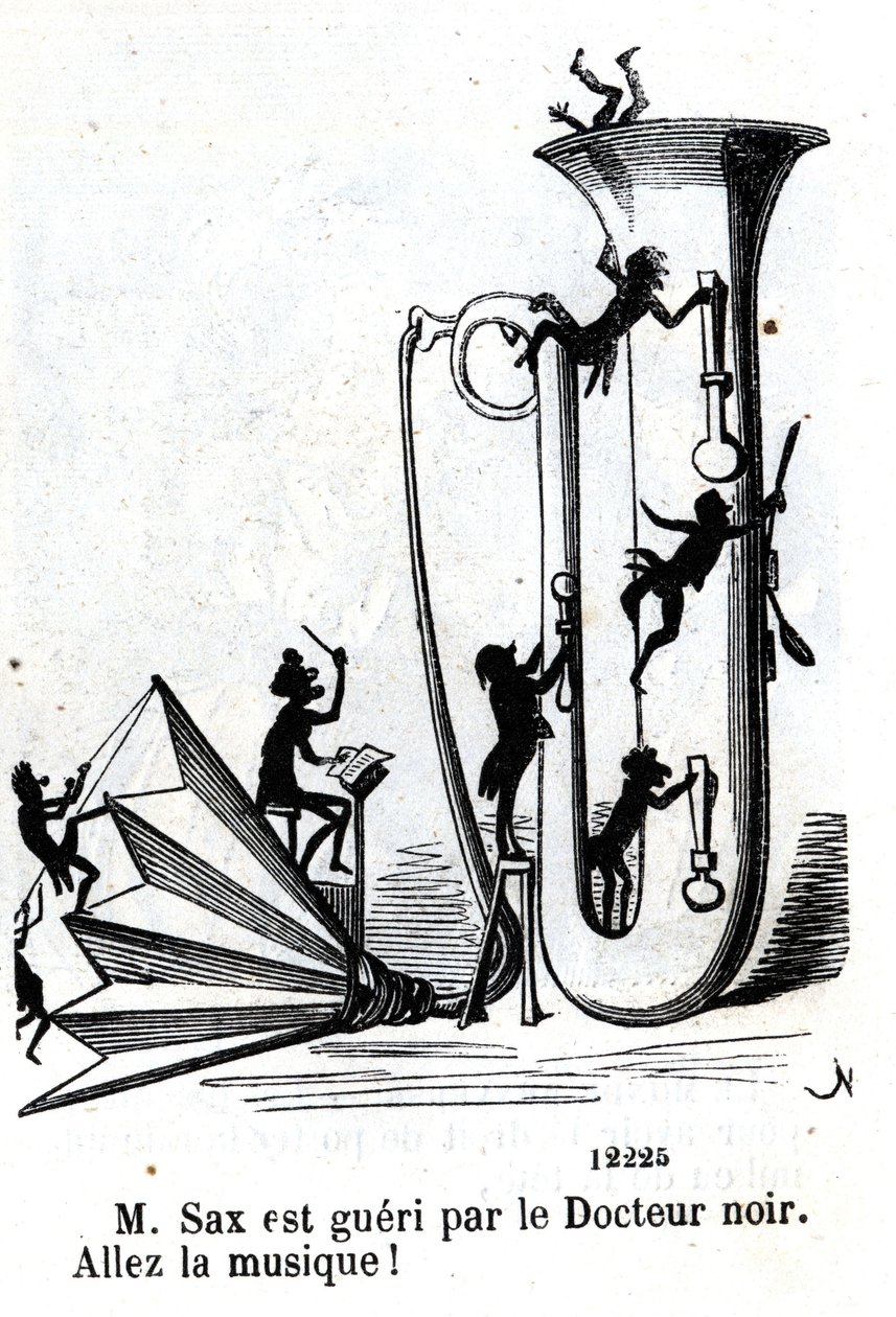 Mr. Sax is Wounded by the Black Doctor. (Adolphe (Adolph) Sax, Inventor ...