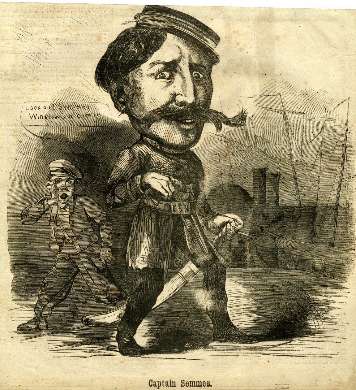 Captain Semmes by American School: Premium art reproduction