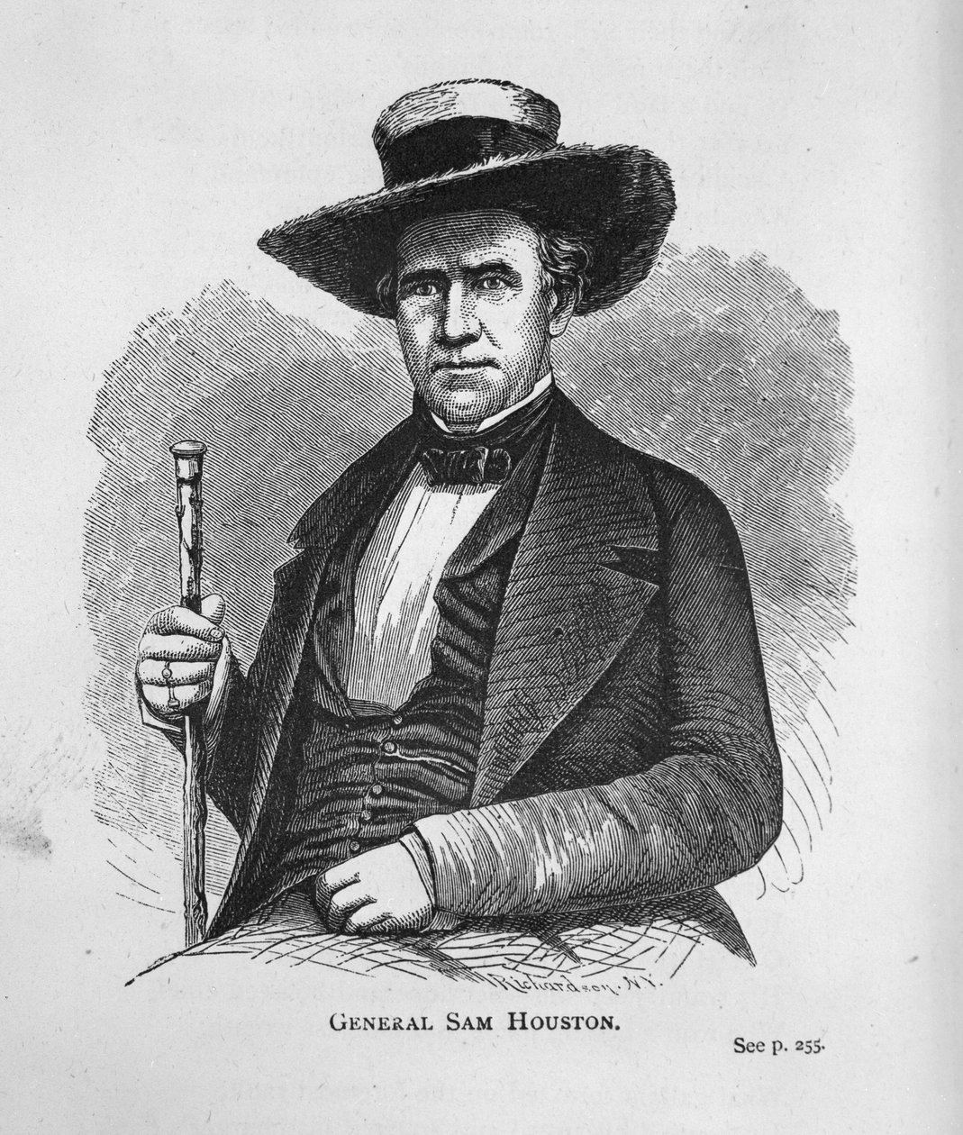 General Sam Houston, from Texas History Scrapbook