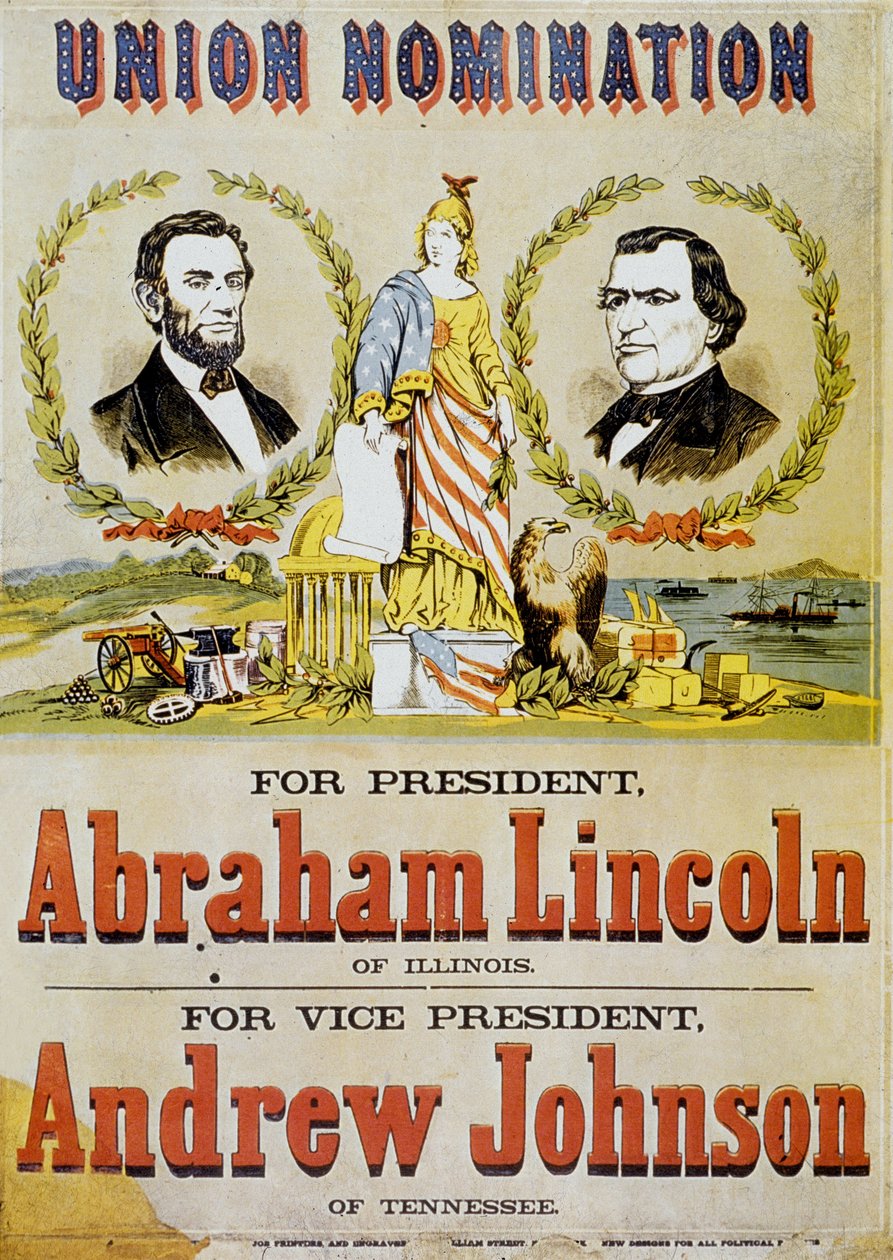 Poster for American Presidential elections: candidate Abraham Lincoln ...