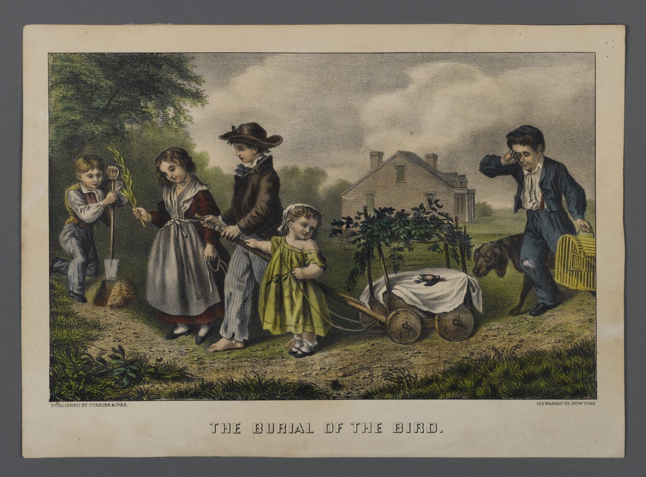 The Burial of the Bird, published by Currier & Ives, New York